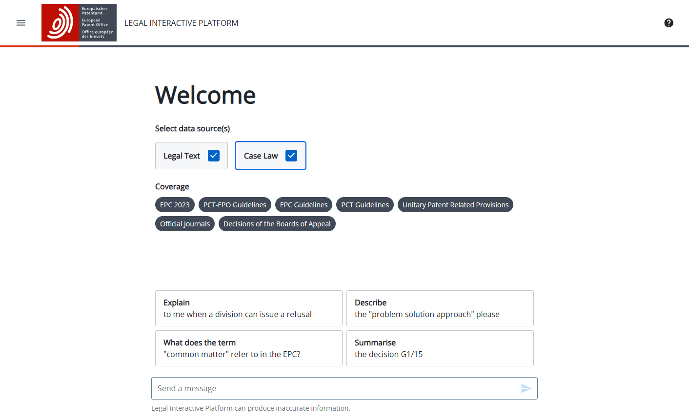 MyEPO services: launch of groundbreaking AI-powered legal search tool | epo.org